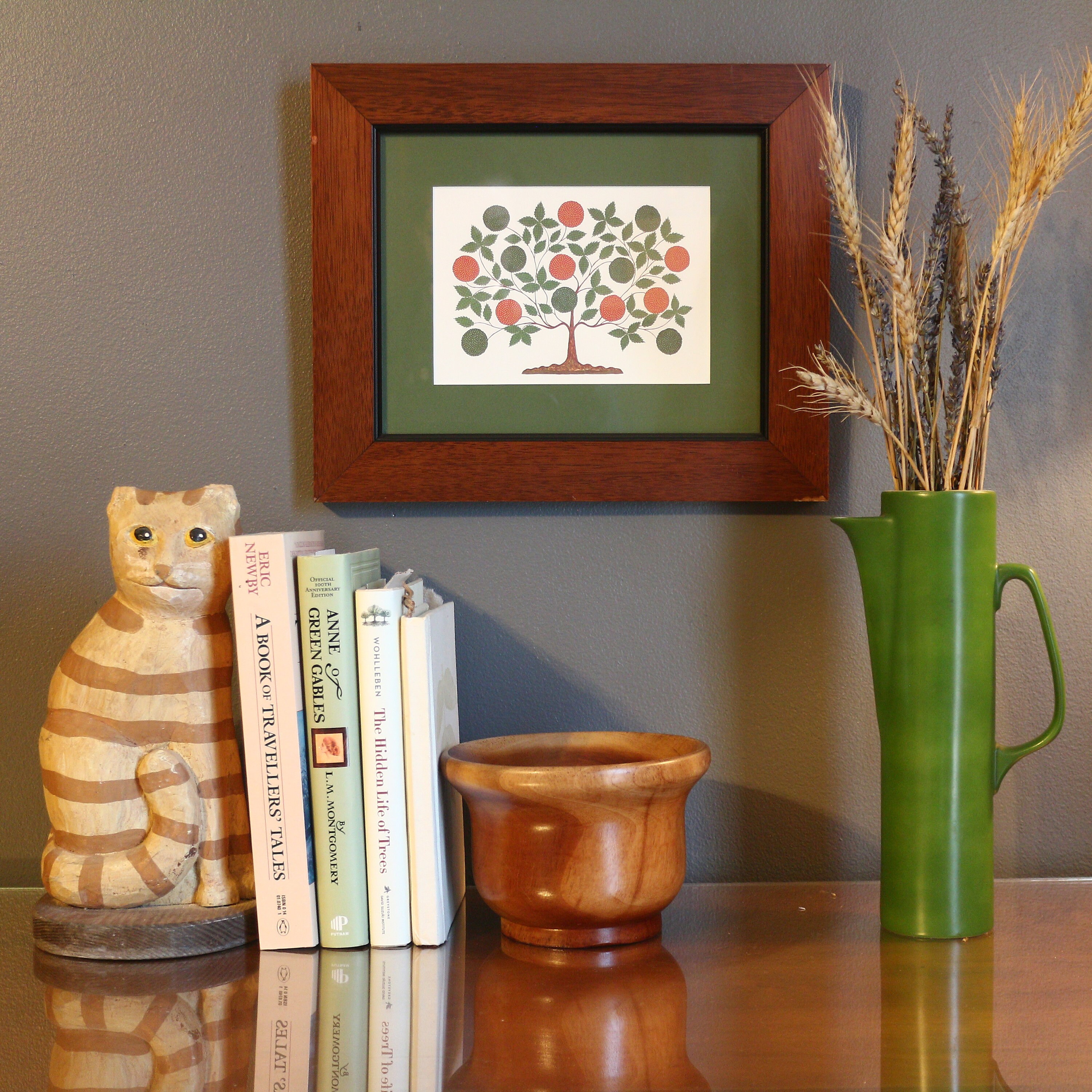 The Tree of Life Shaker Spirit Drawing by Hannah Cahoon Framed Folk Art ...