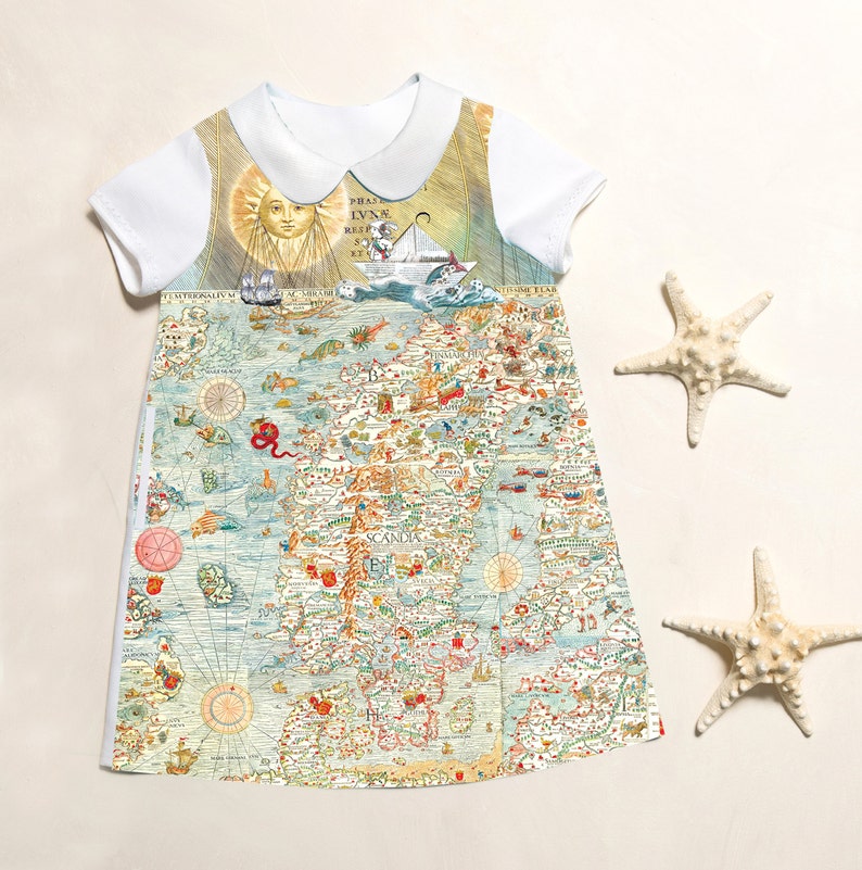 A-form Dress : "mapa-mundi" - Etsy