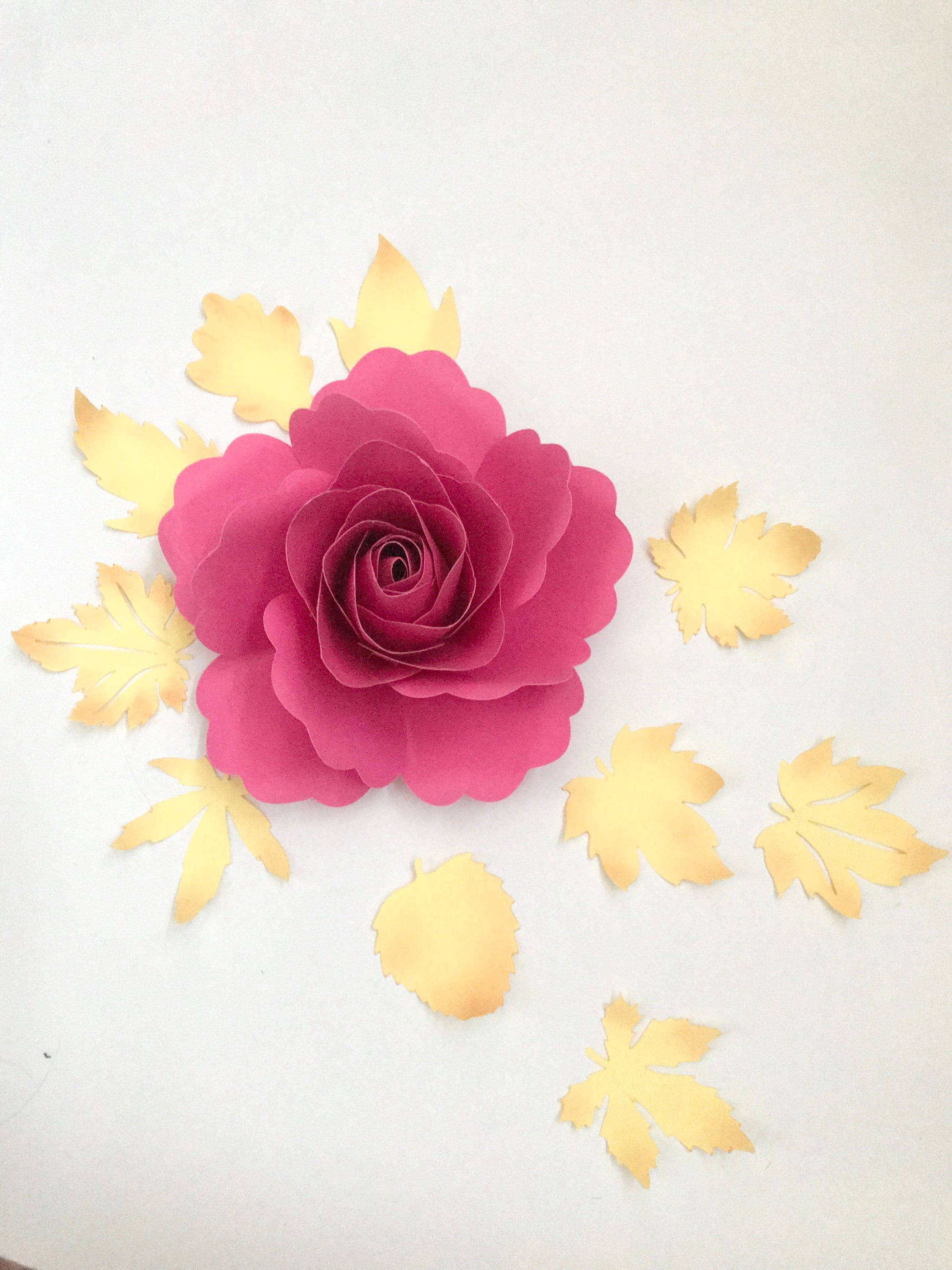 Paper Flower Leaves Fall SVG PDF DXF Png Paper Flower Leaf | Etsy