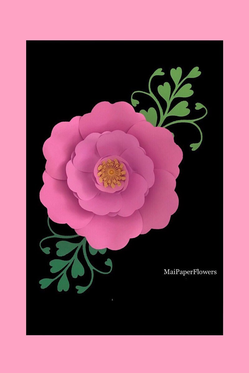 SVG DXF PDF Png Paper Flower Template Giant Paper Flower | Etsy