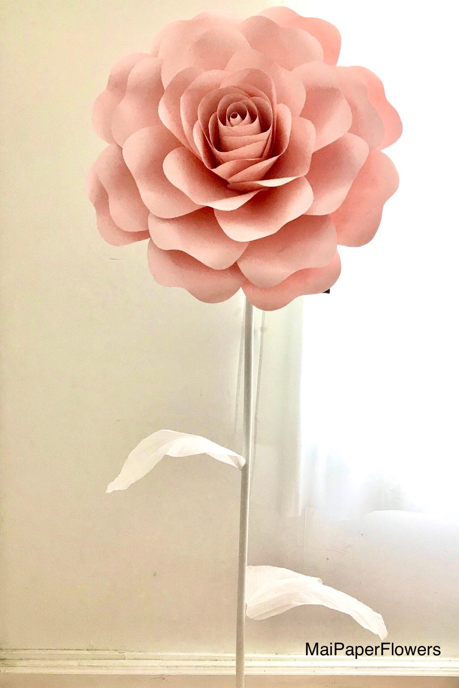 Digital Paper Rose Template SVG PDF PNG Dxf Large Paper Rose - Etsy