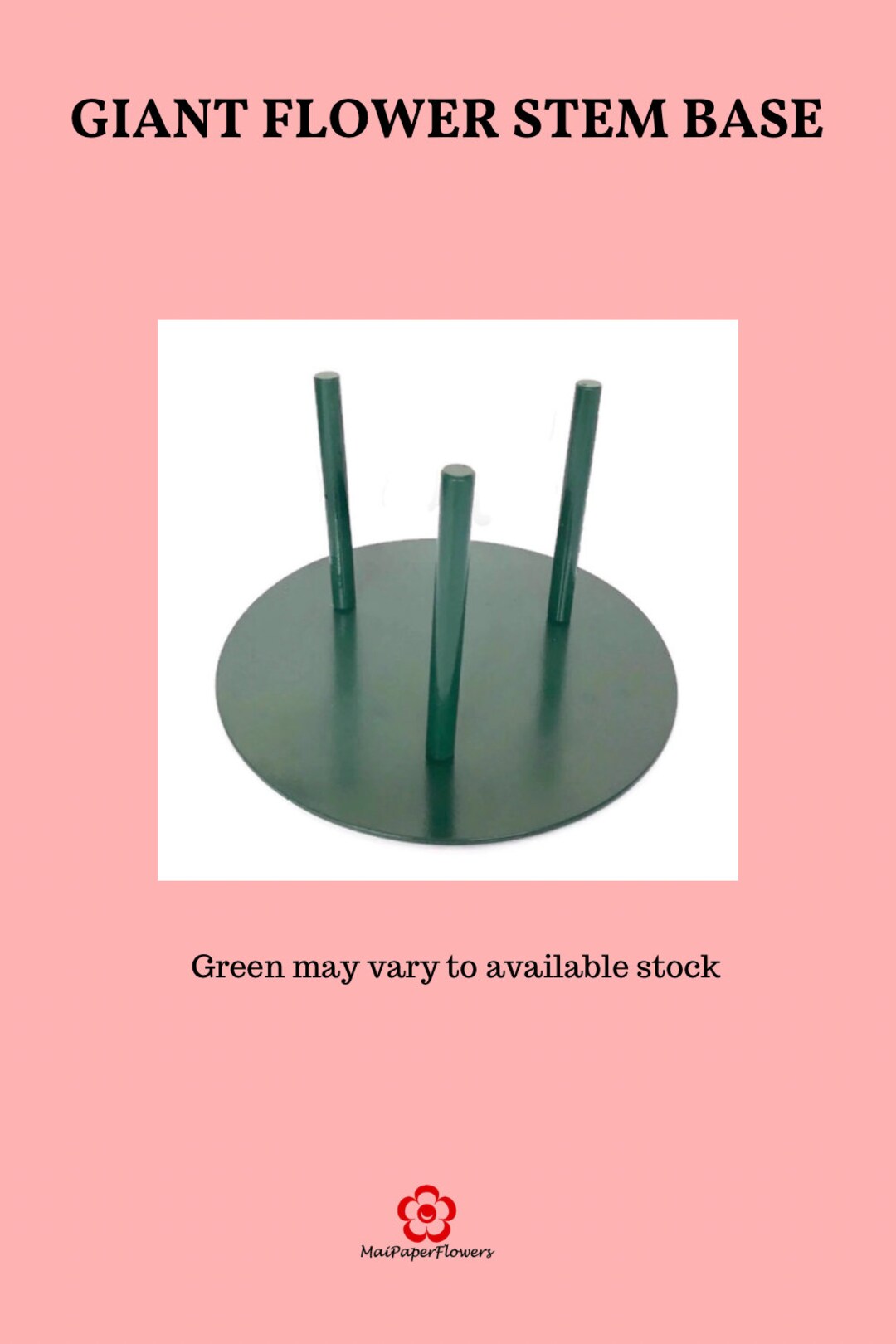 Giant Stem Base for Large Free Standing Flowers, Large Paper Flowers ...