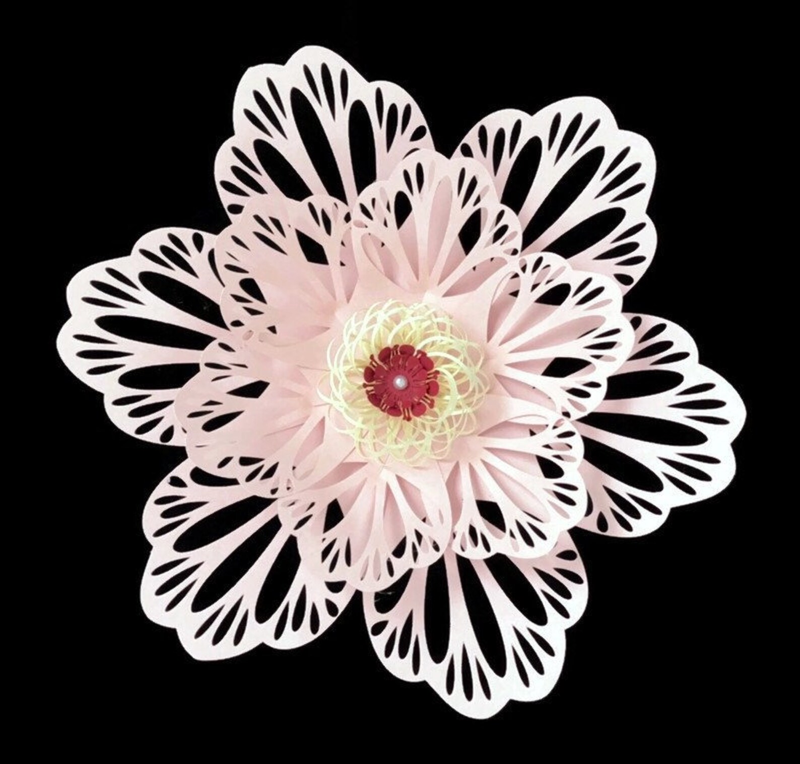 Paper Flower Center SVG DXF PNG Flower Centre Svg Paper Flower Middle ...