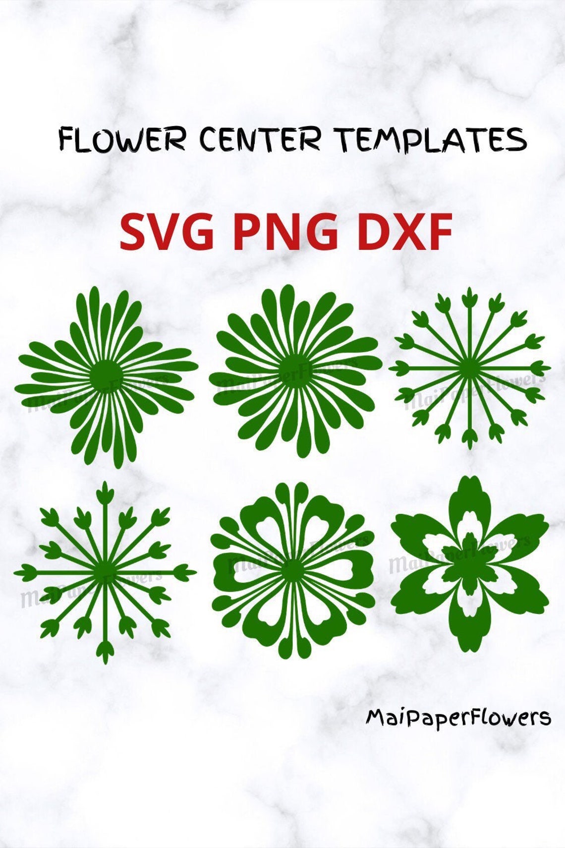 Paper Flower Center SVG DXF PNG Giant Flower Centers Svg - Etsy