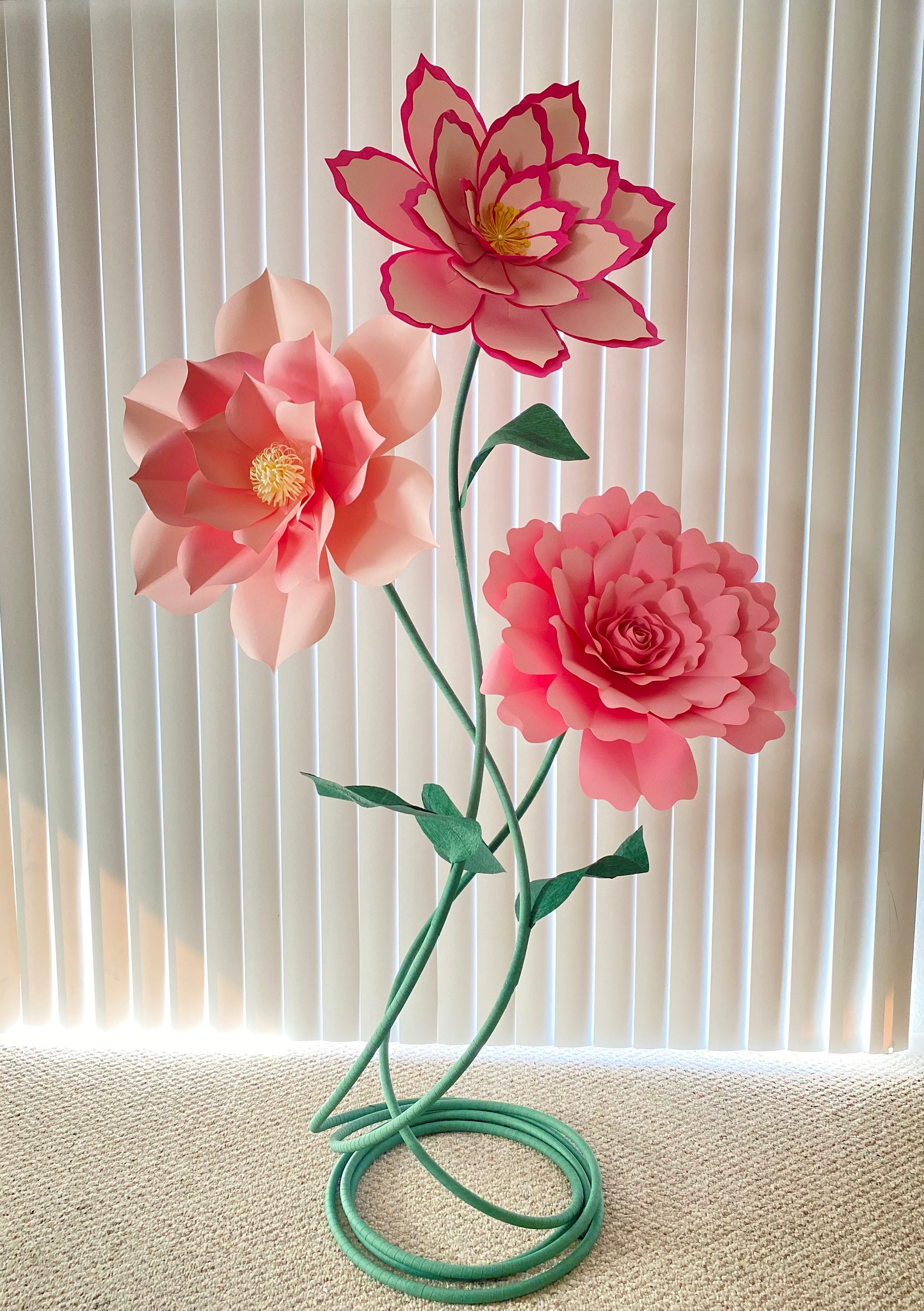 Free Standing Giant Flower Stem Free Standing Large Paper - Etsy Canada