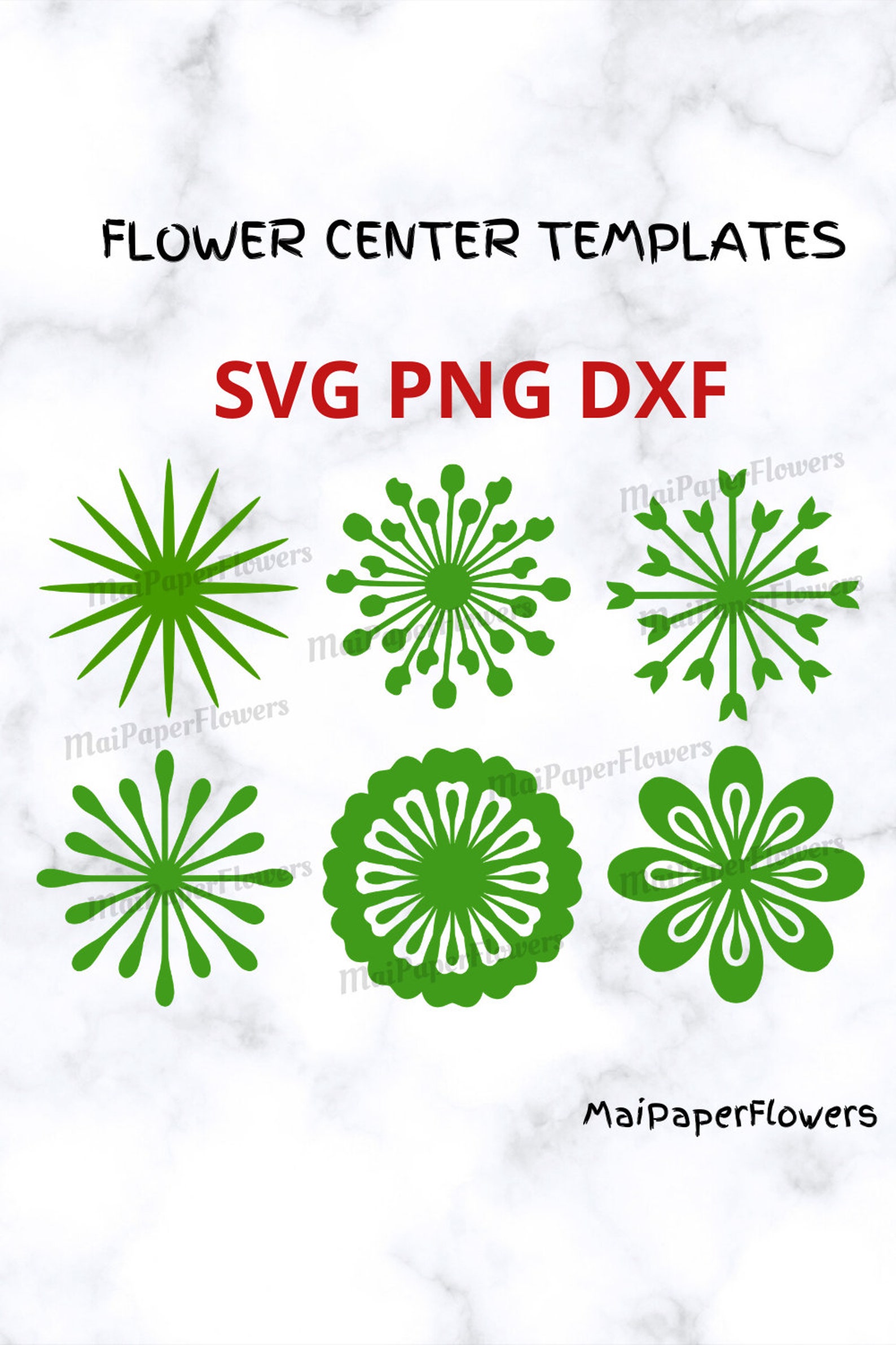 Paper Flower Centers SVG PNG DXF Flower Centre Svg Large Paper - Etsy