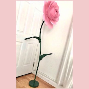 Self Standing Paper Flower Stem Tutorial Giant Flower Stand DIY Flower ...