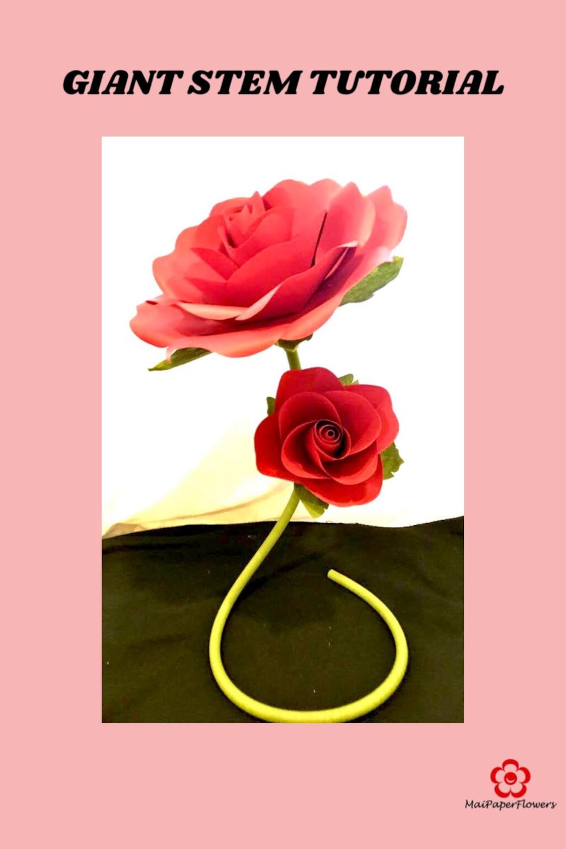 Large Free Standing Flower Stems Tutorial Giant Flower Stand | Etsy