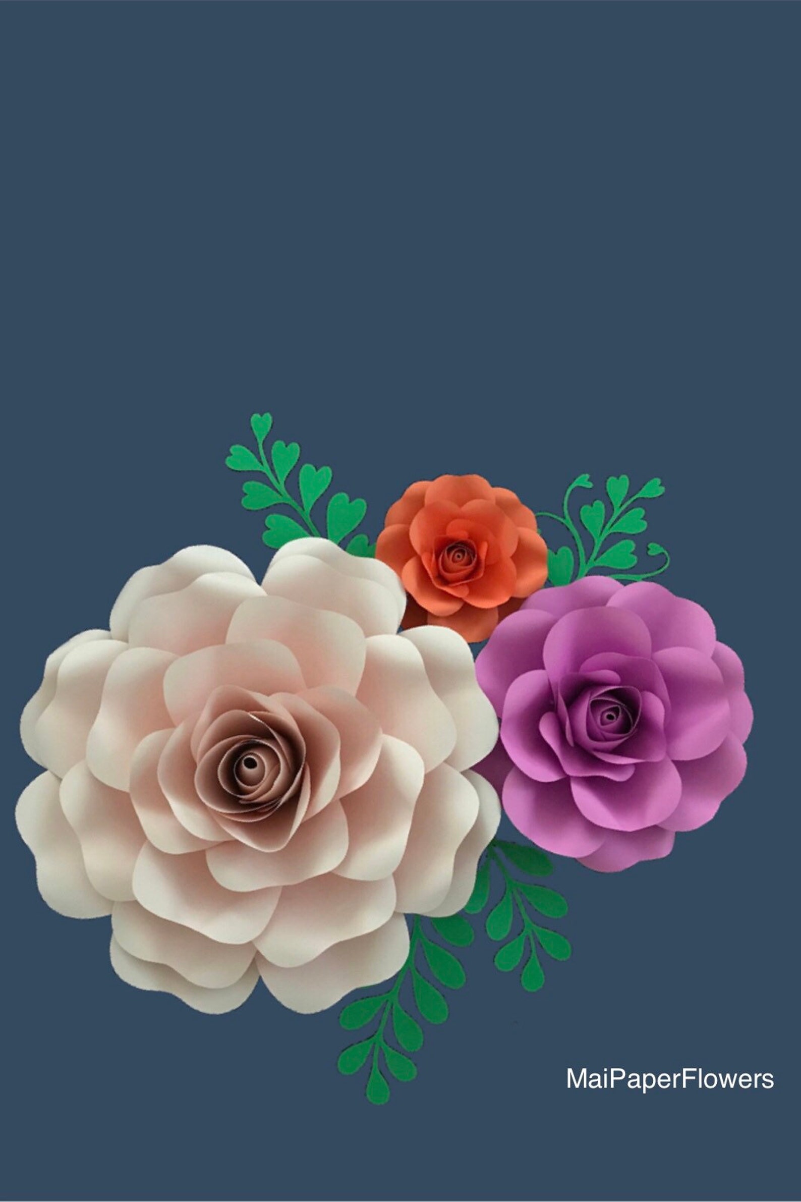 Digital Paper Rose Template SVG PDF PNG DXf Large Paper Rose | Etsy