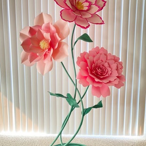 Giant Flower Stem Tutorial, DIY Large Flower Stem, Giant Paper Flower ...