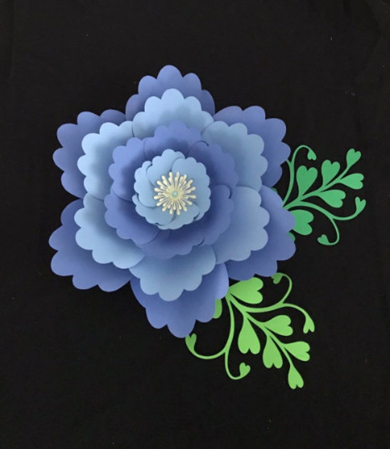 Large Paper Flower Template SVG DXF PNG Combo Giant Paper | Etsy
