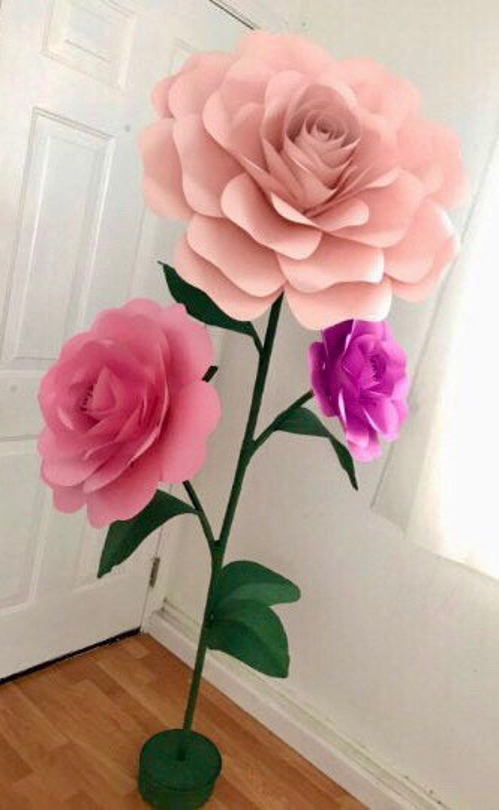 Large Free Standing Flower Stems Tutorial Giant Flower Stand | Etsy