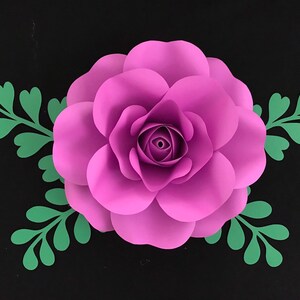 Giant Paper Rose Template Printable PDF Set of 4, Digital Paper Rose ...
