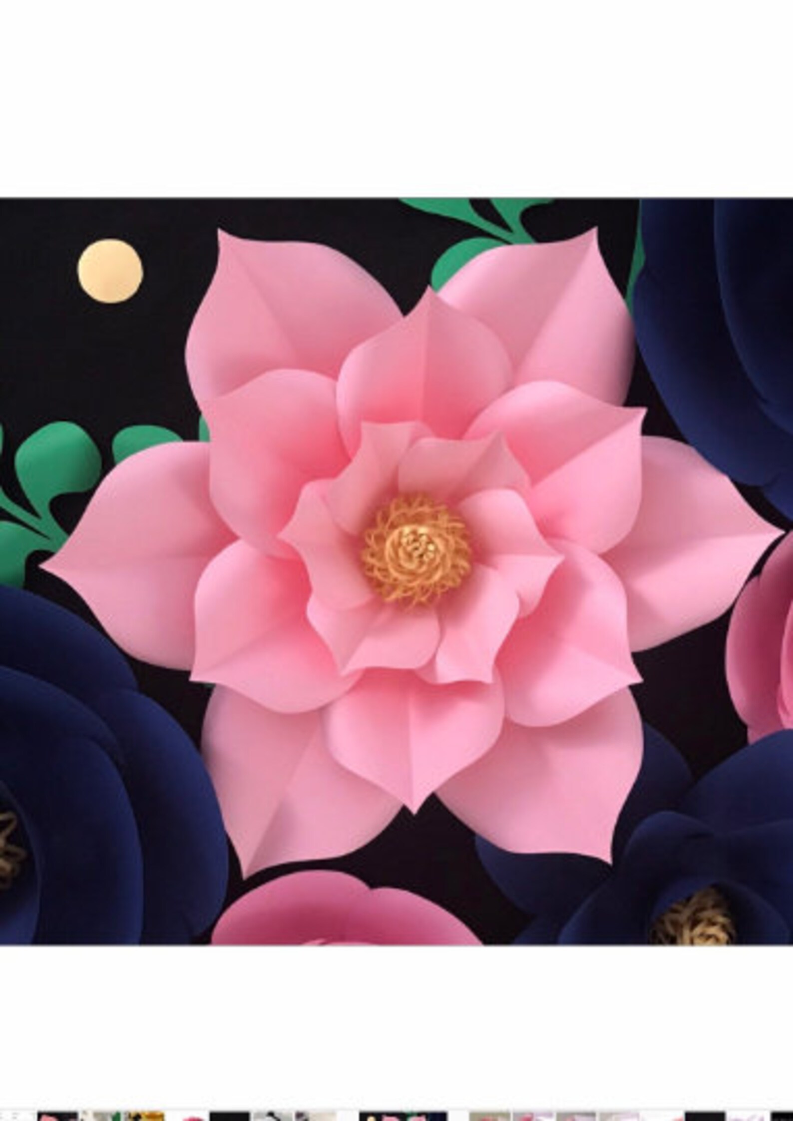 Digital Paper Flower Template PDF Set of 8 Large Paper Flowers - Etsy