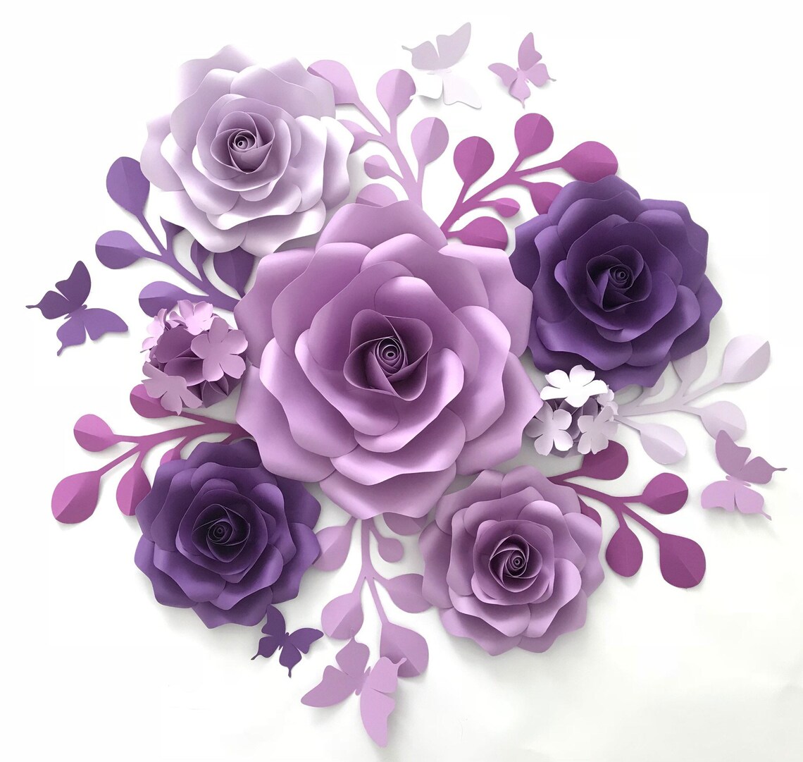 Branches SVG PDF PNG Dxf Paper Flower Leaves Svg Rose Leaves | Etsy