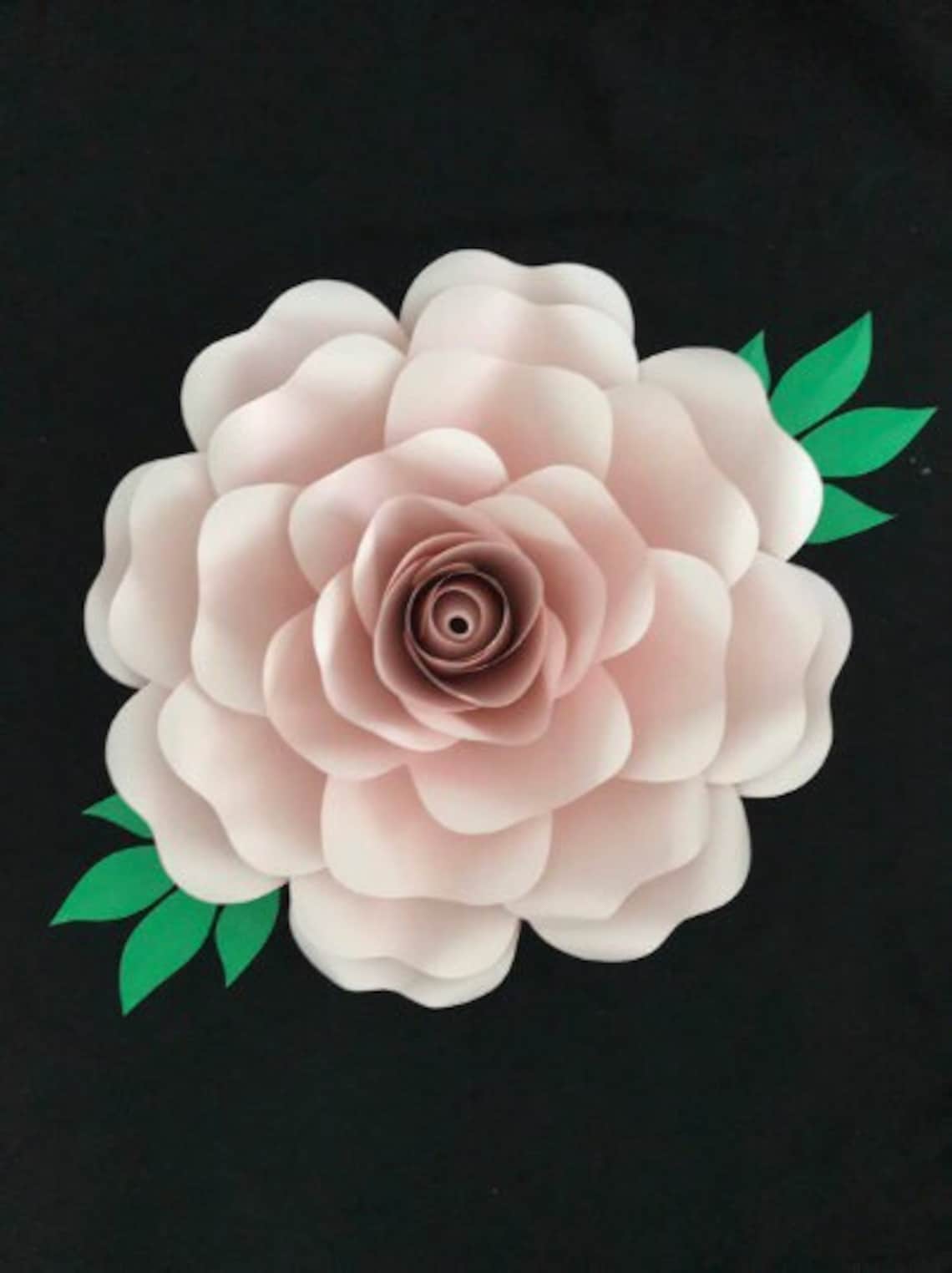 Giant Paper Rose Template SVG DXF PNG Set Digital Paper Rose - Etsy