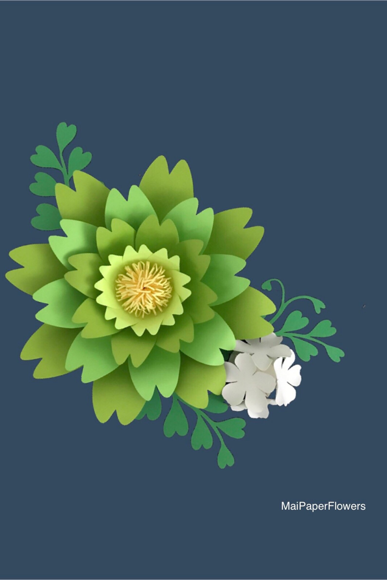 Hydrangea Paper Flower Template SVG PDF DXF Png Hydrangea | Etsy