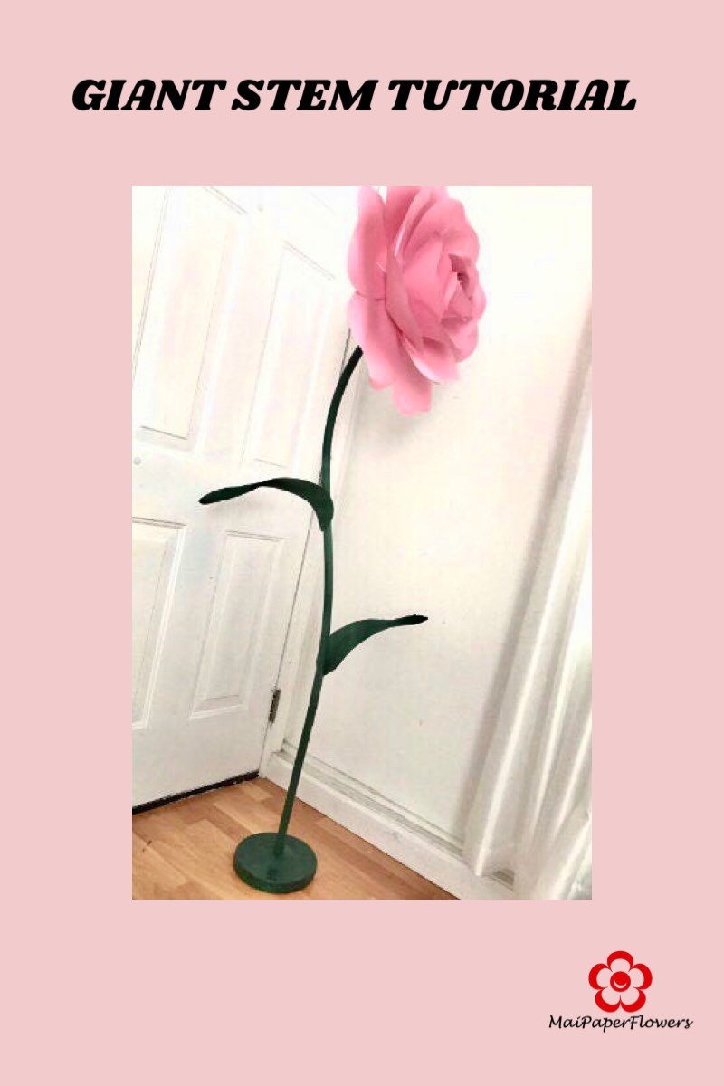 Large Free Standing Flower Stems Tutorial Giant Flower Stand | Etsy