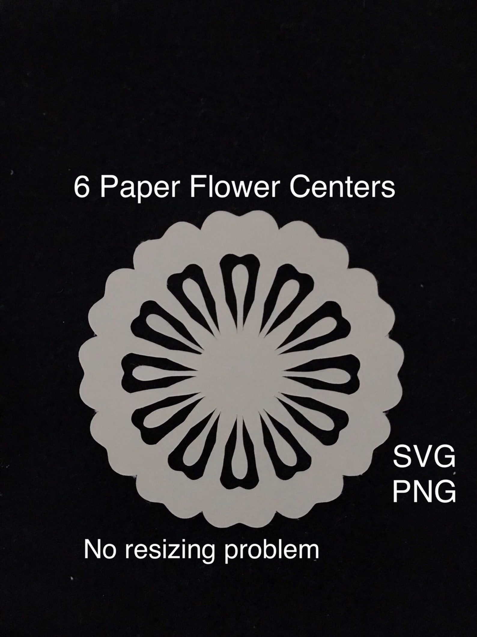 Paper Flower Centers SVG PNG DXF Flower Centre Svg Large Paper - Etsy