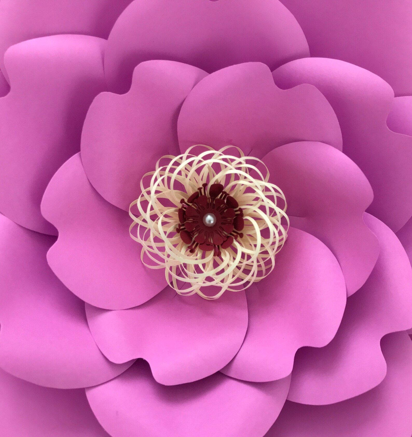 Paper Flower Center SVG DXF PNG Flower Centre Svg Paper Flower Middle ...