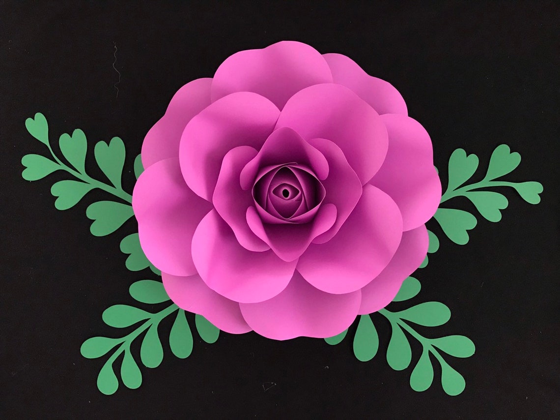 Giant Paper Rose Template SVG PDF PNG Dxf Large Paper Rose Svg - Etsy ...