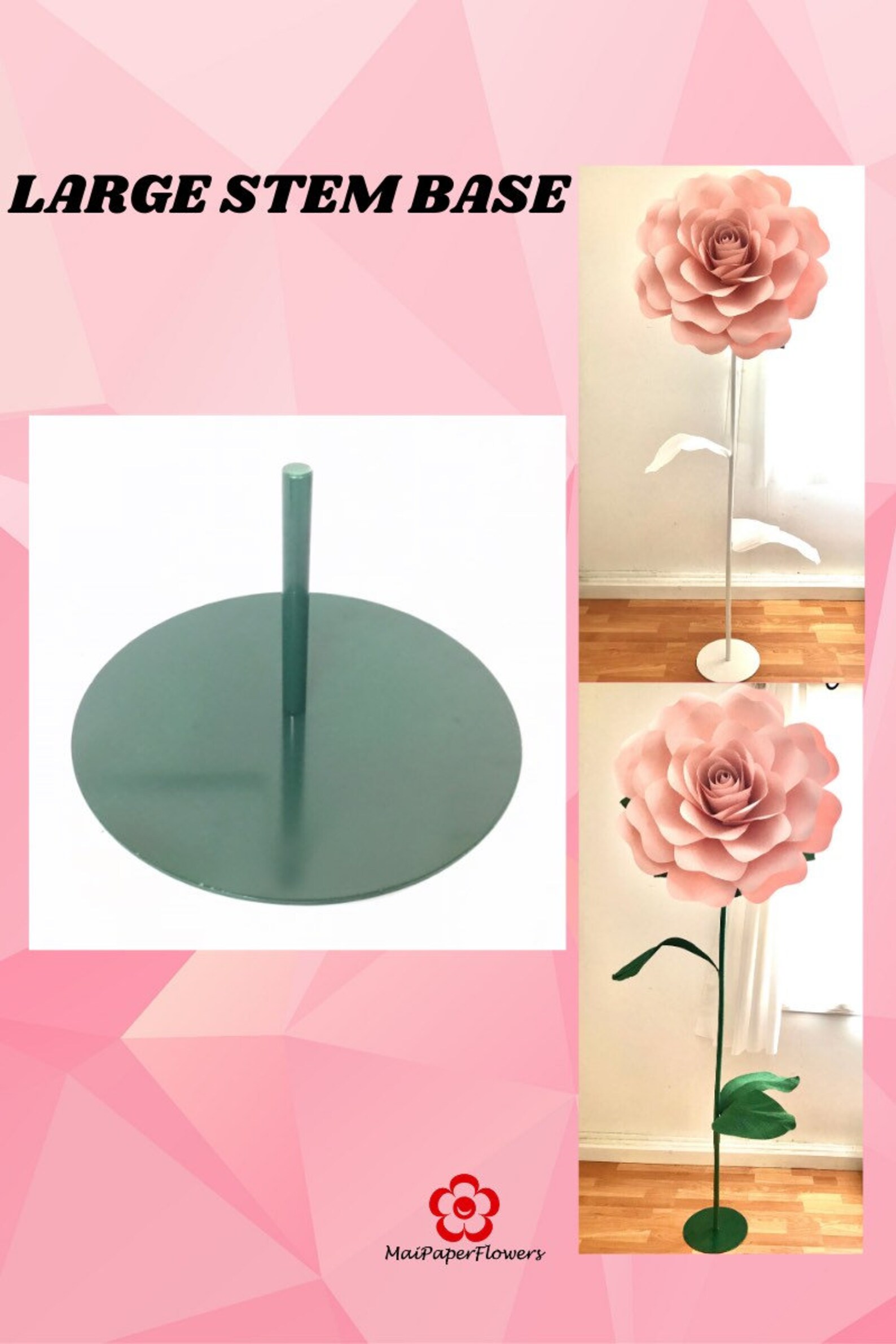 Giant Stem Base for Large Free Standing Flowers Large Paper - Etsy