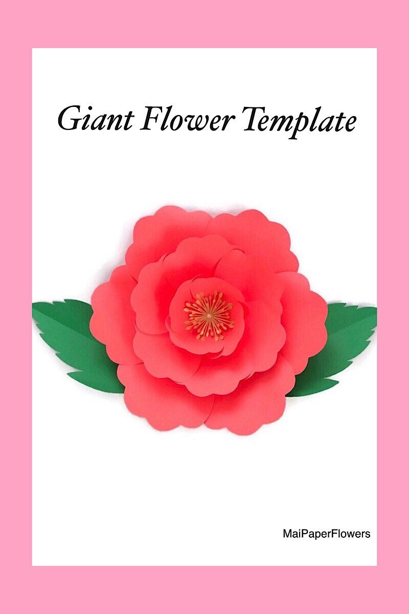 SVG DXF PDF Png Paper Flower Template Giant Paper Flower | Etsy