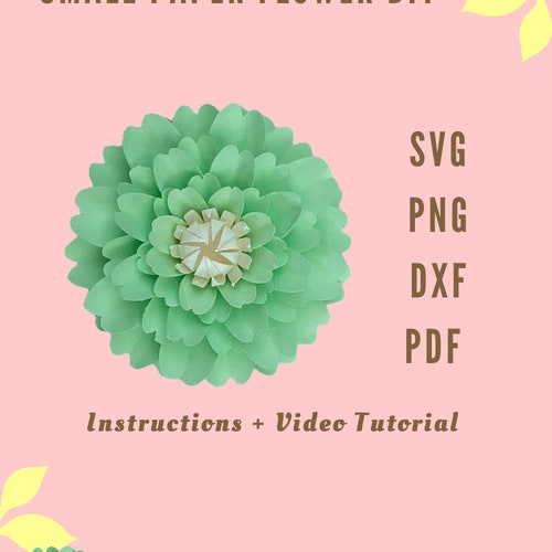 Small Rose Paper Flower Template SVG DXF PNG Pdf 3D Rose Svg - Etsy