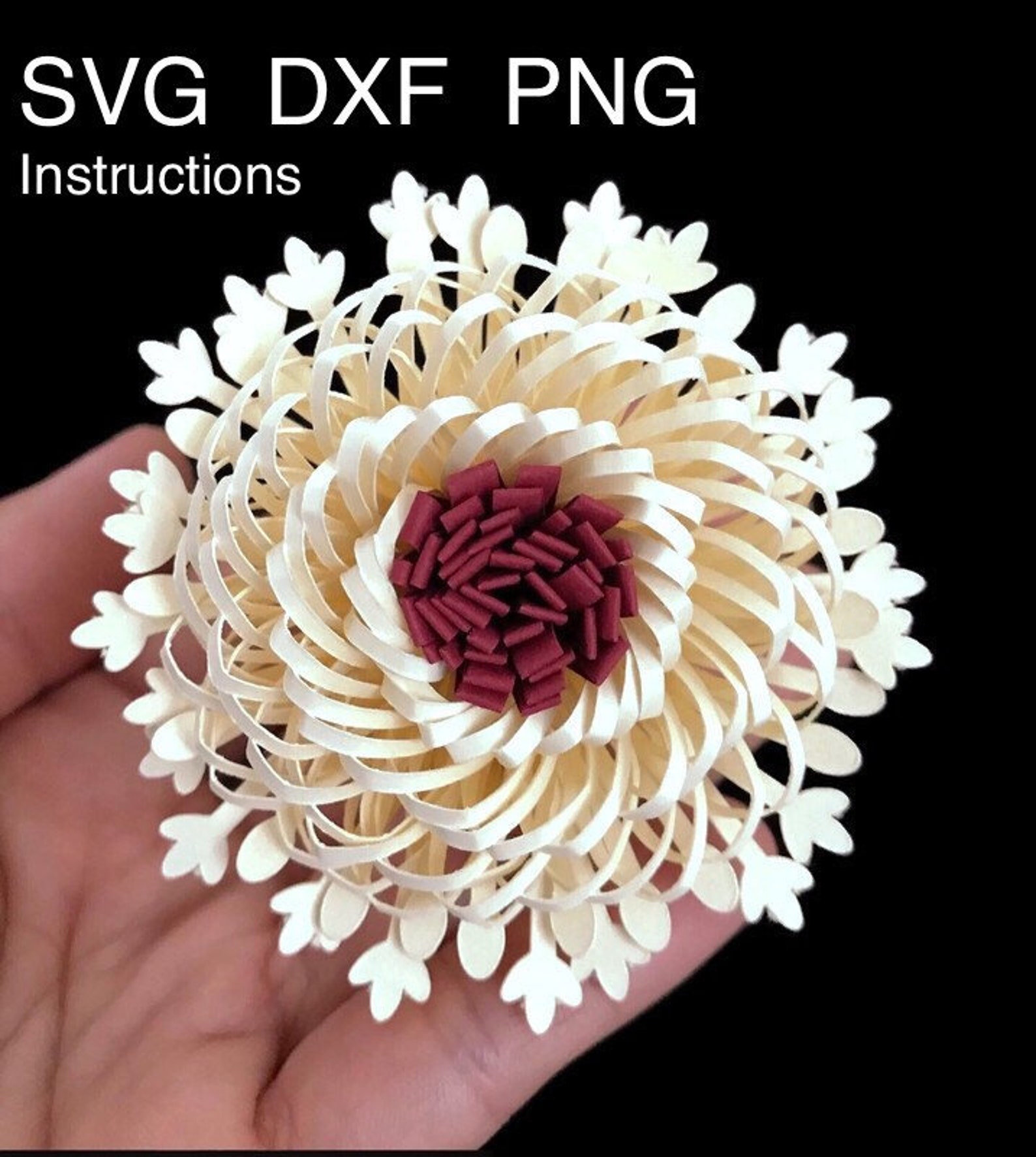 Paper Flower Center SVG PNG DXF Giant Flower Center Svg Paper - Etsy