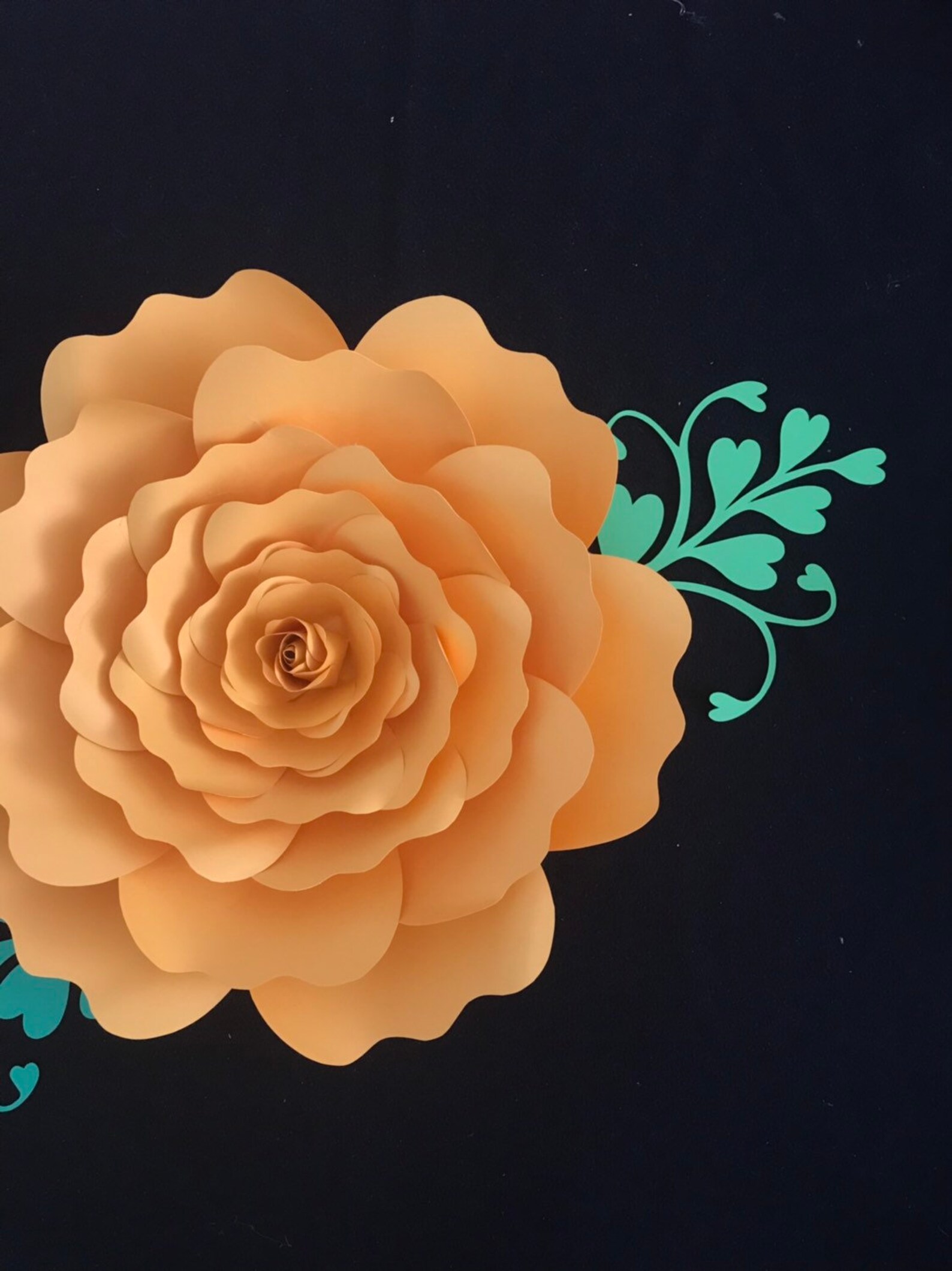Paper Rose Template SVG PDF DXF Png Large Paper Flower - Etsy