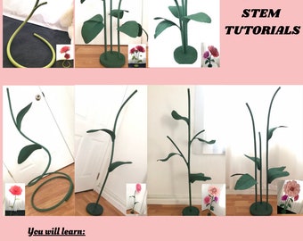 Free Standing Flowers Stem Set Giant Flower Stands Giant Flower Stems ...