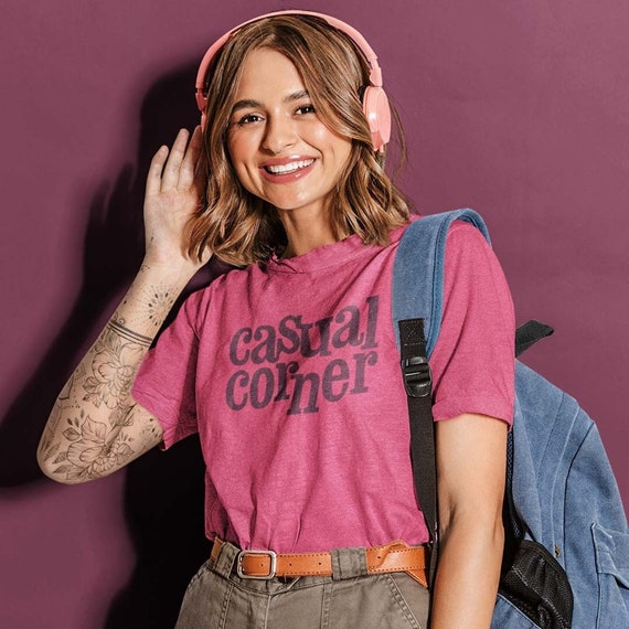 Casual Corner Short-sleeve Unisex Retro T-shirt - Bygone Casual Corner Short-sleeve Unisex Retro T-shirt - Bygone