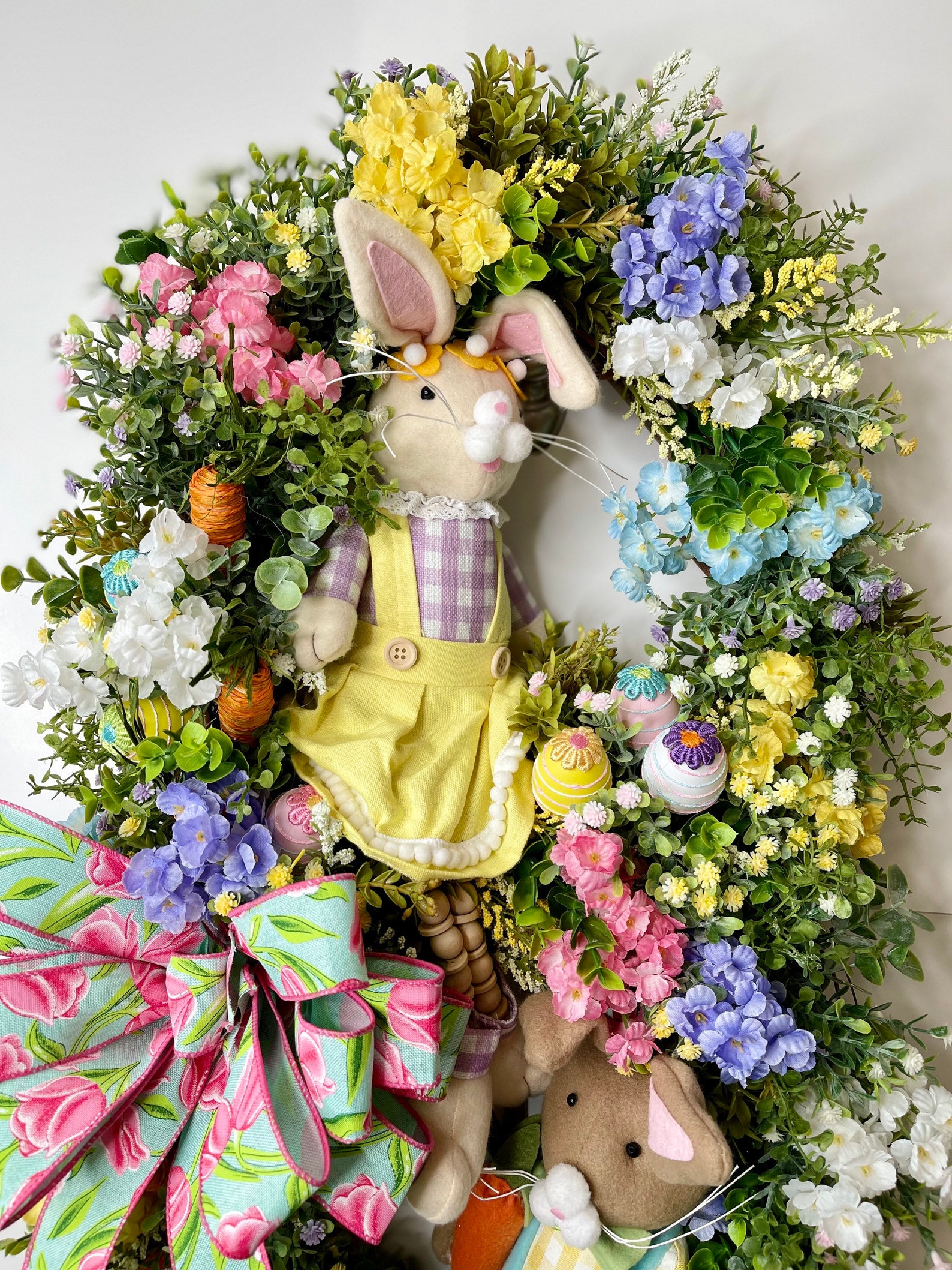 Bunny Grapevine Wreath,rabbit Wreath,easter Wreath,spring Wreath ...