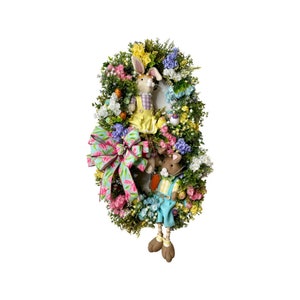 Bunny Grapevine Wreath,rabbit Wreath,easter Wreath,spring Wreath ...