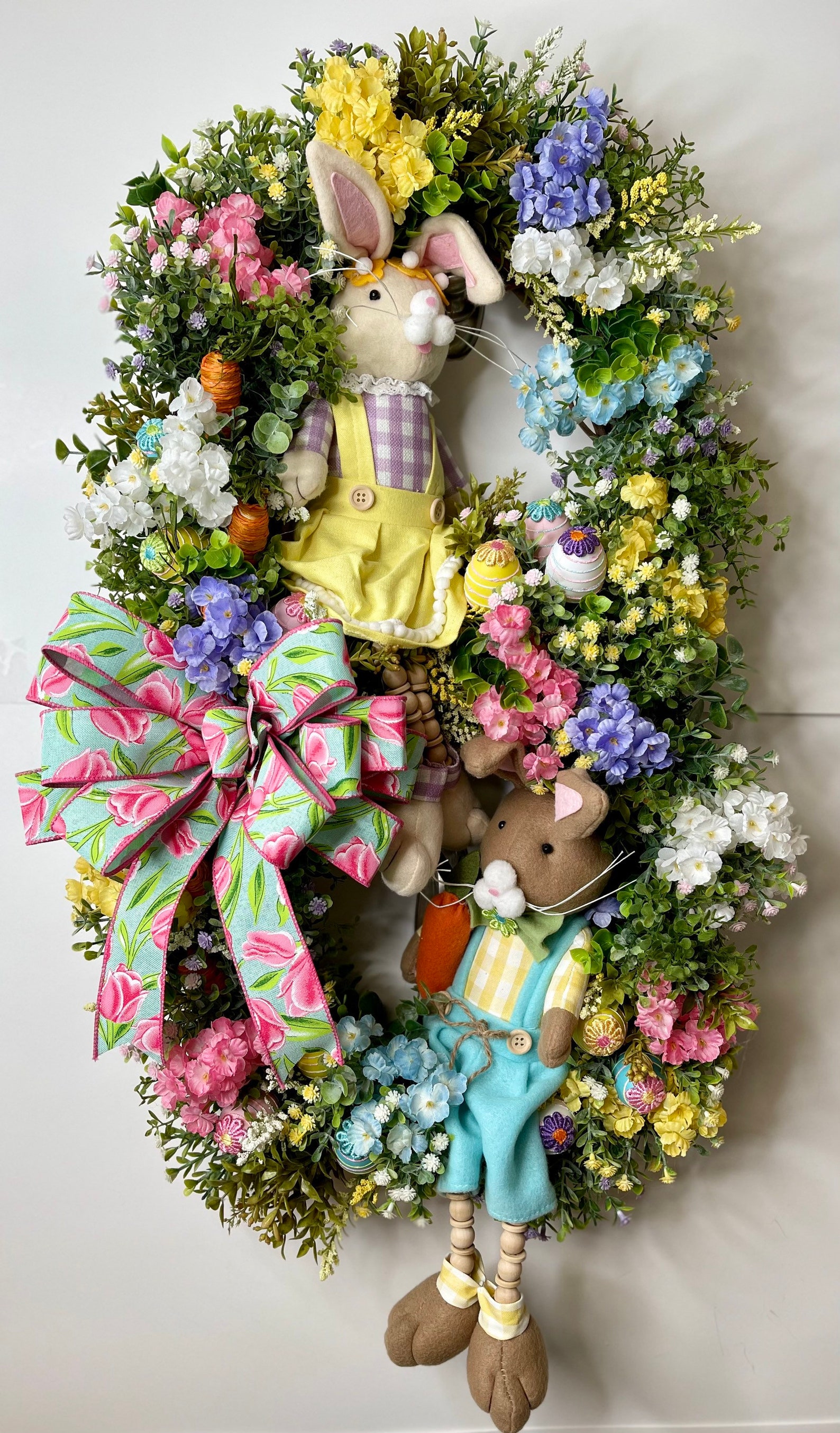 Bunny Grapevine Wreath,rabbit Wreath,easter Wreath,spring Wreath ...