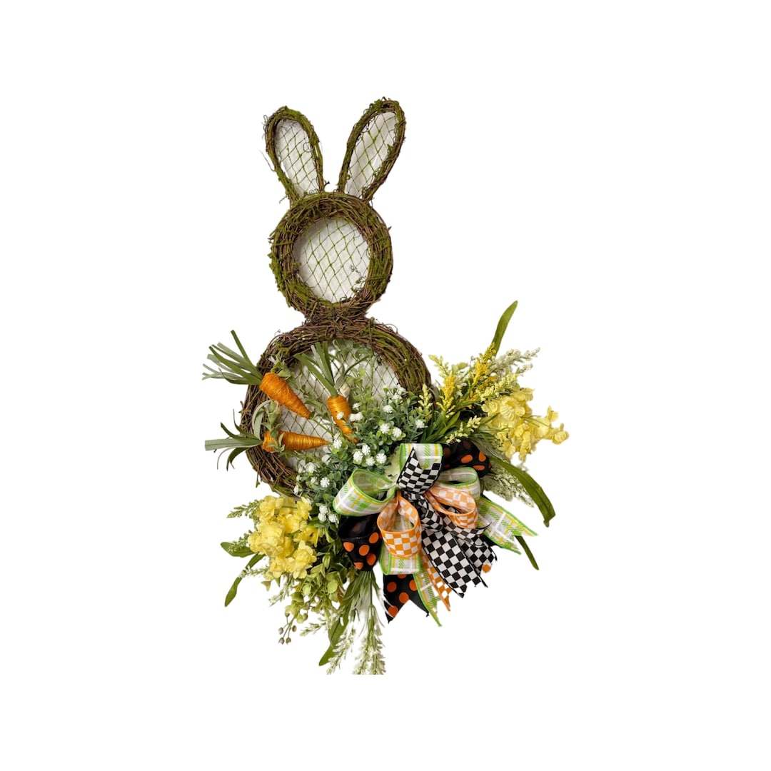Bunny Twig Wreath,bunny Grapevine Wreath,easter Bunny Wreath,spring ...