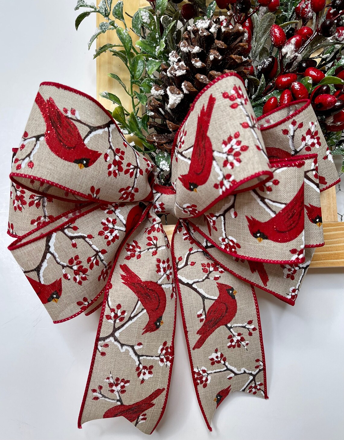 Cardinal Door Hangercardinal Male and Female Christmas - Etsy
