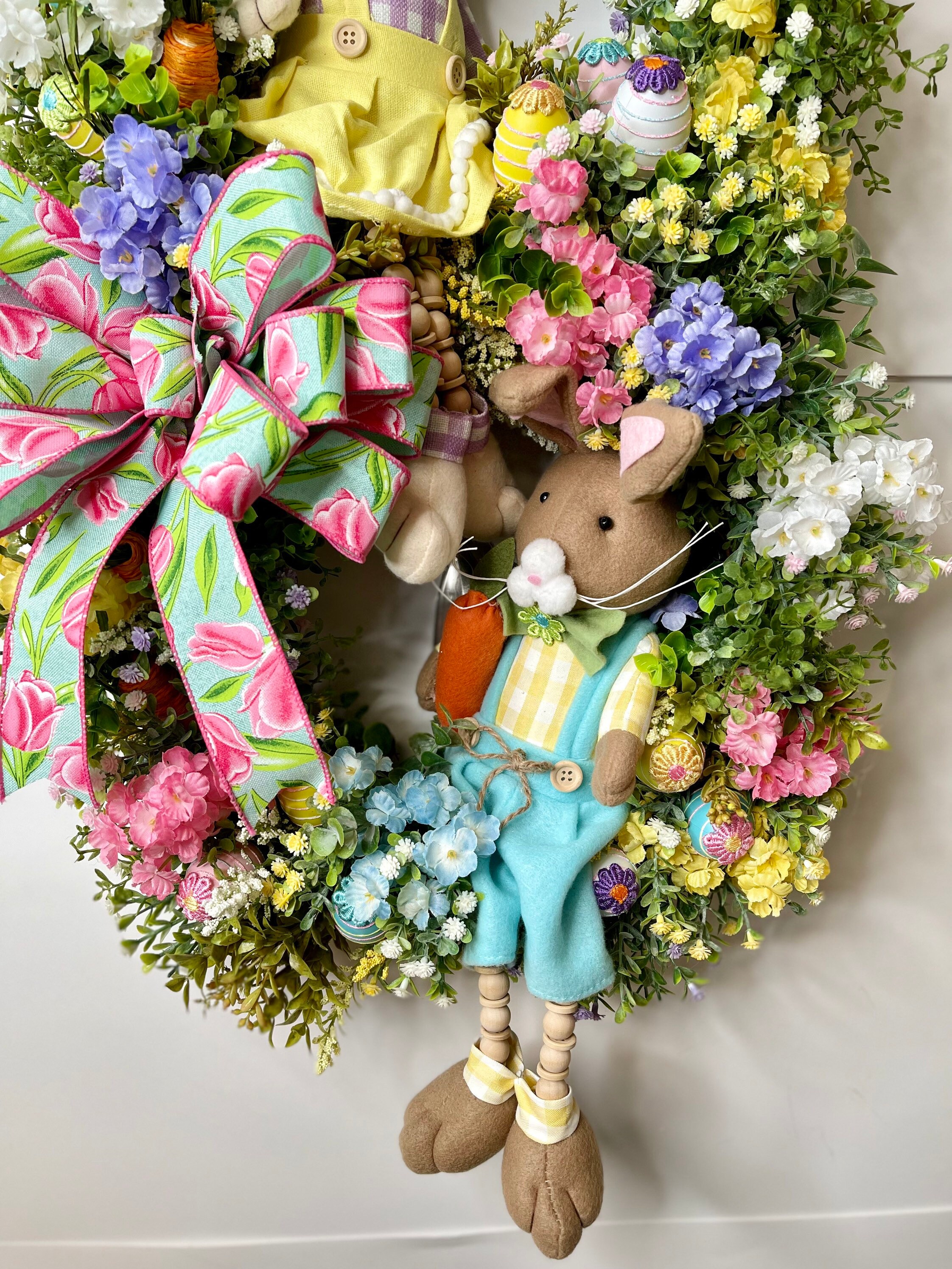 Bunny Grapevine Wreath,rabbit Wreath,easter Wreath,spring Wreath ...