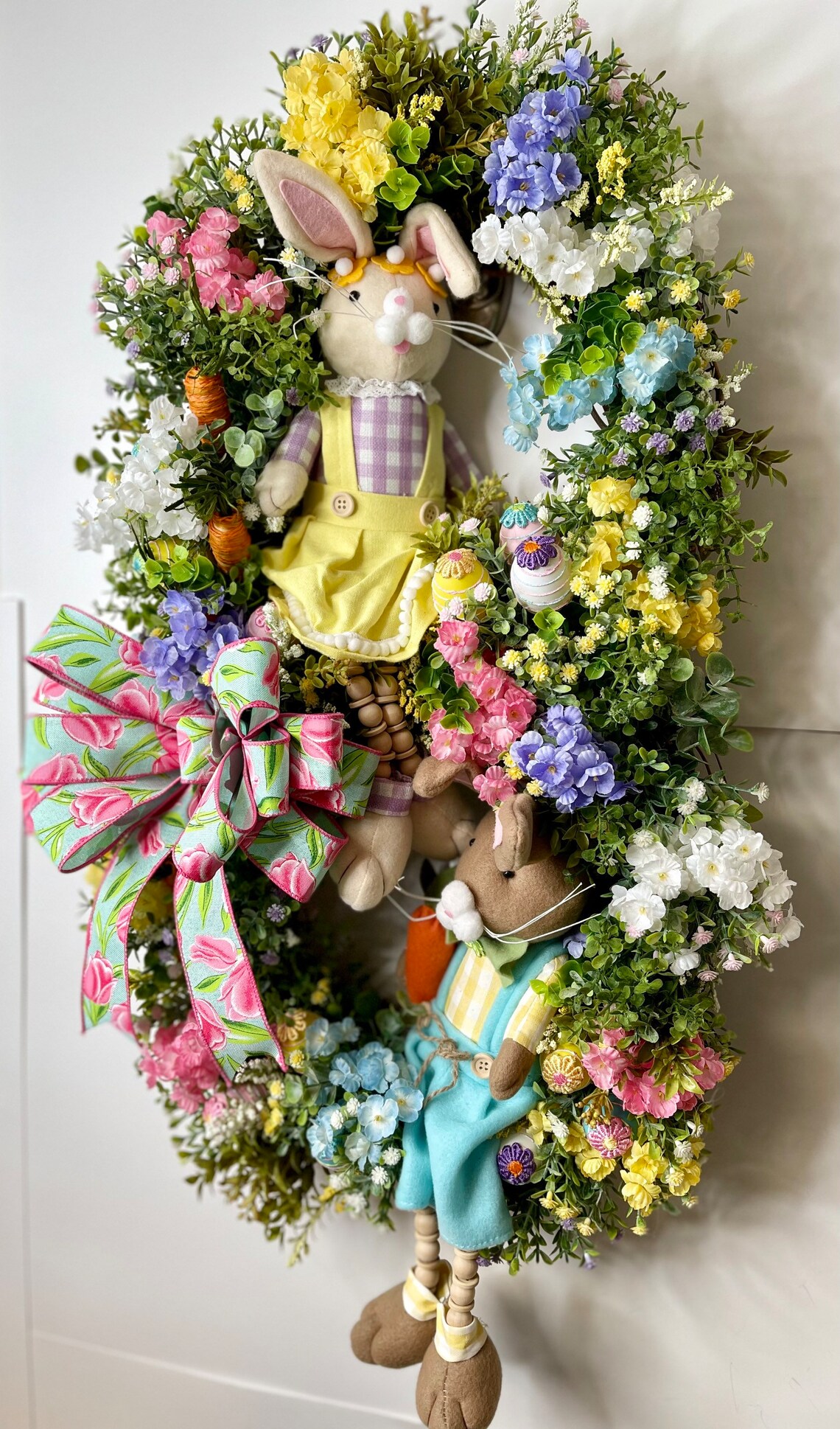 Bunny Grapevine Wreath,rabbit Wreath,easter Wreath,spring Wreath ...