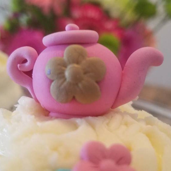 Tea Party Cupcake Toppers, Cake Toppers - Set of 8 Includes Tea Pots ...