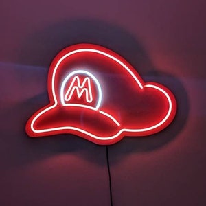 Super Mario Hat LED Neon Sign - Etsy