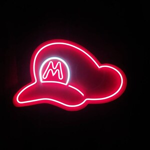 Super Mario Hat LED Neon Sign | Etsy