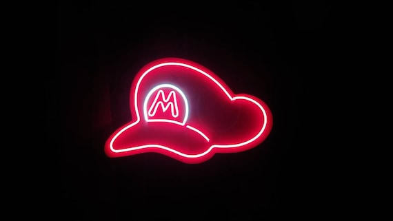 Super Mario Hat LED Neon Sign | Etsy
