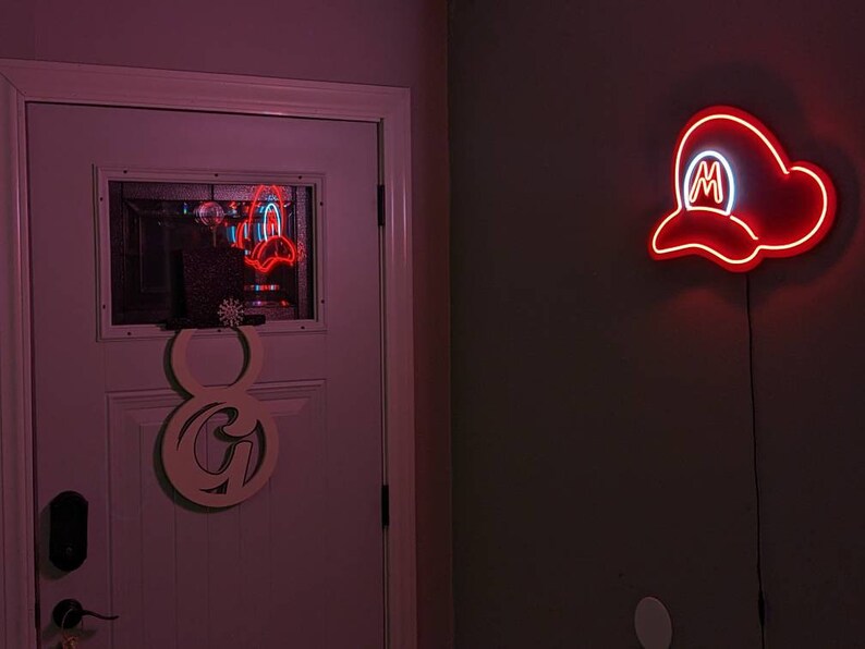 Super Mario Hat LED Neon Sign - Etsy