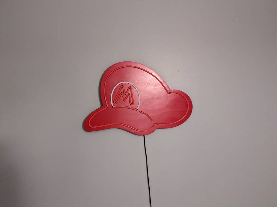 Super Mario Hat LED Neon Sign - Etsy