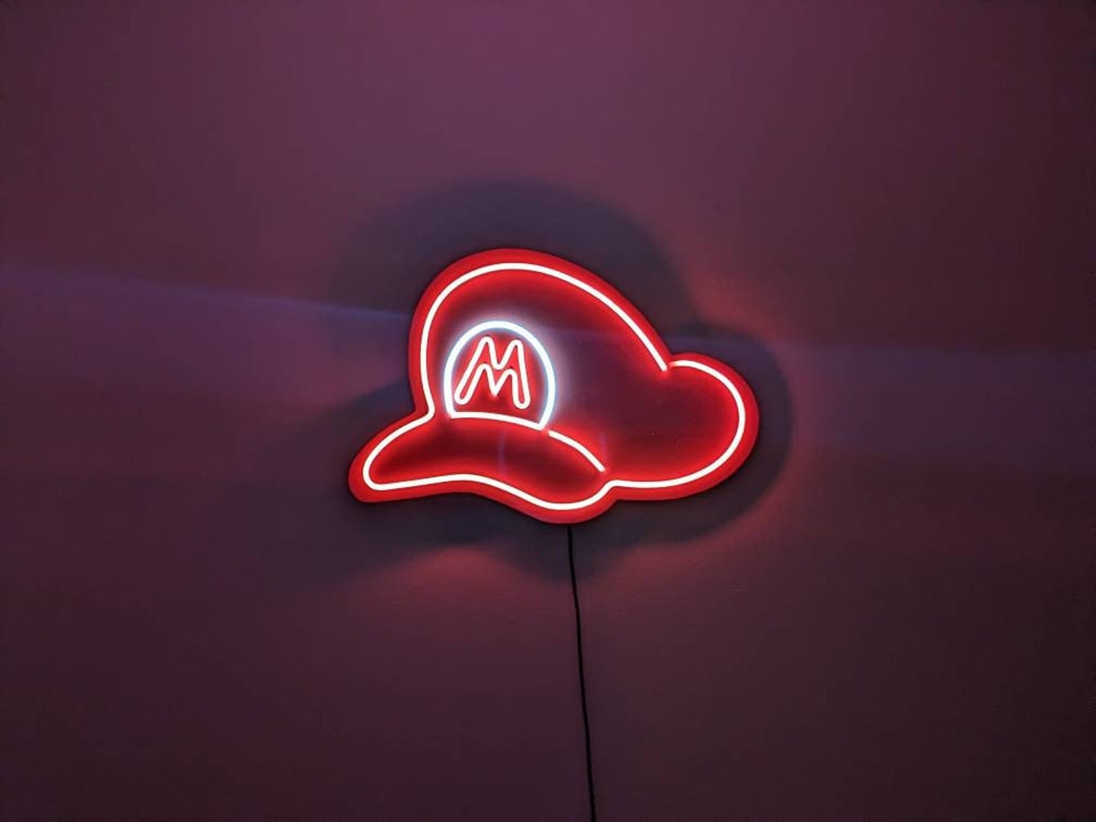 Super Mario Hat LED Neon Sign - Etsy