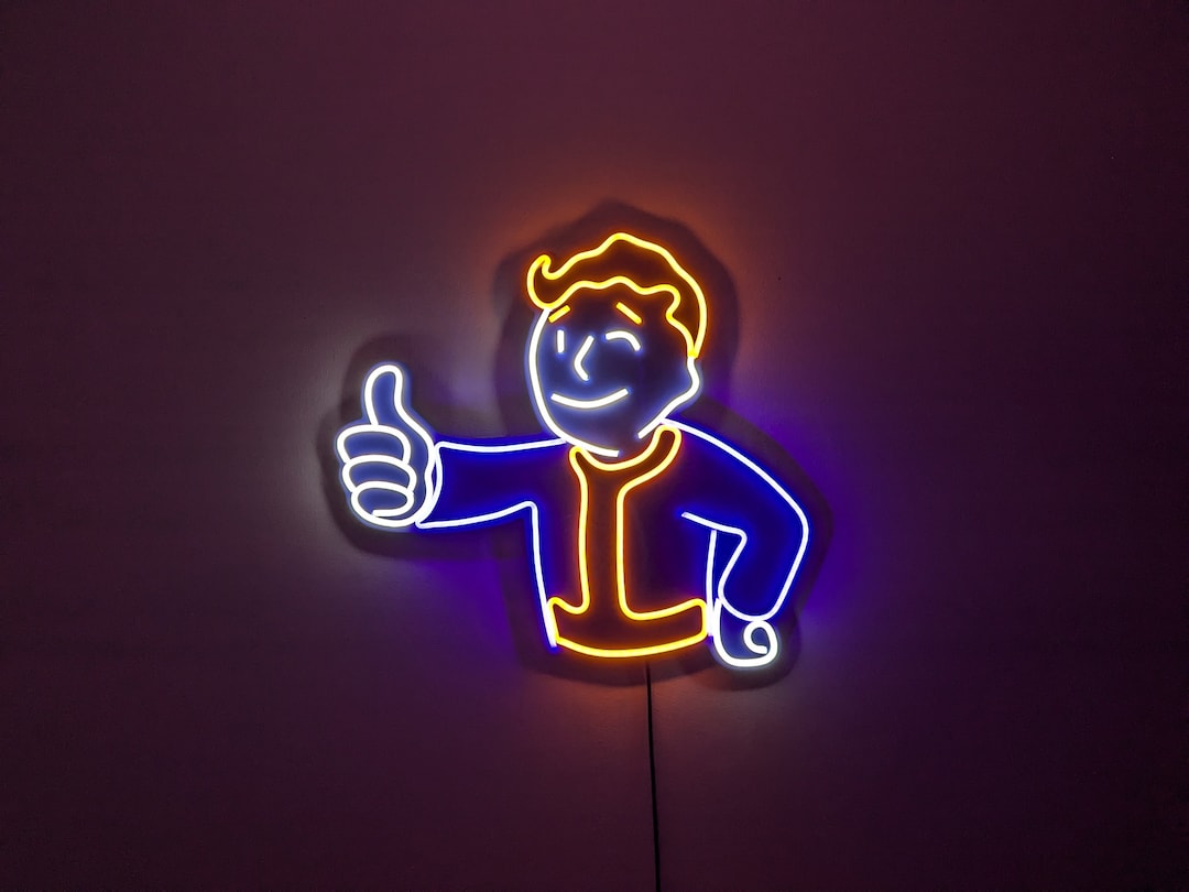 Fallout Vault Boy LED Neon Sign - Etsy