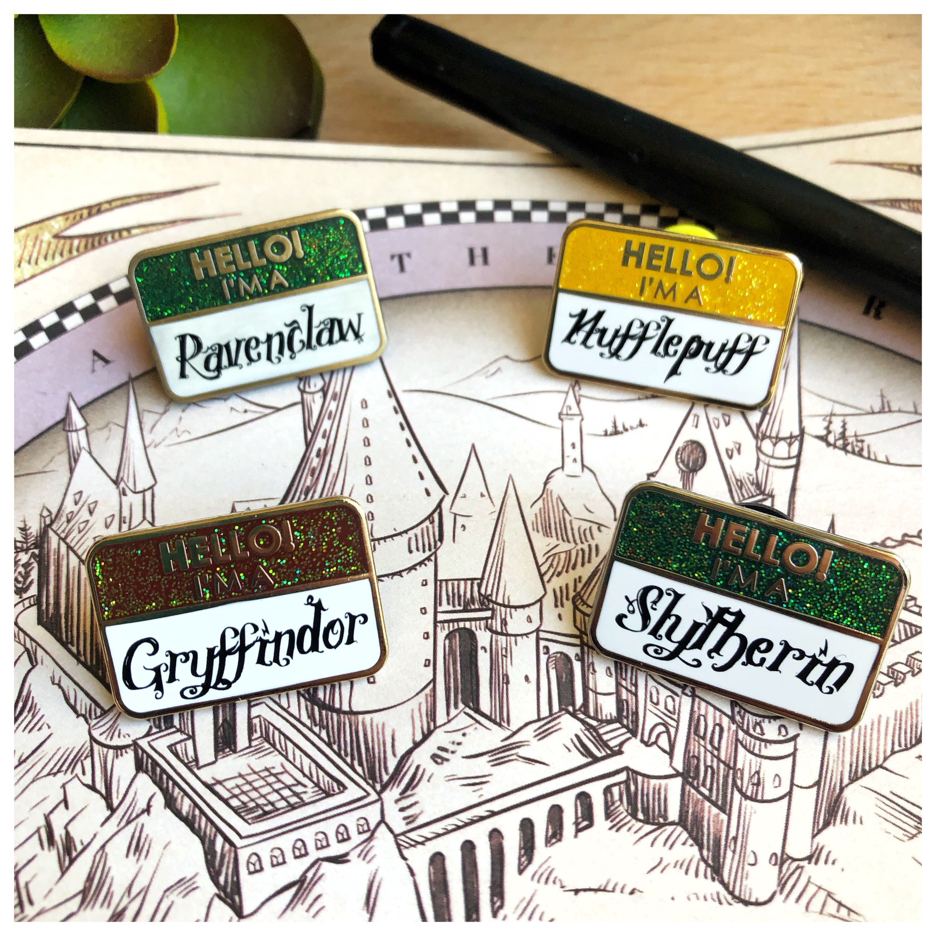 Magical School Mini Name Badges Colorful hello I'm | Etsy