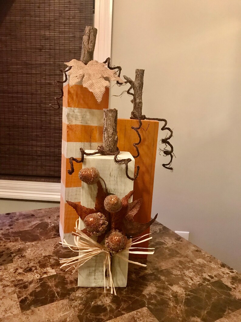 Rustic 3 Tier Pumpkin Fall Set - Etsy