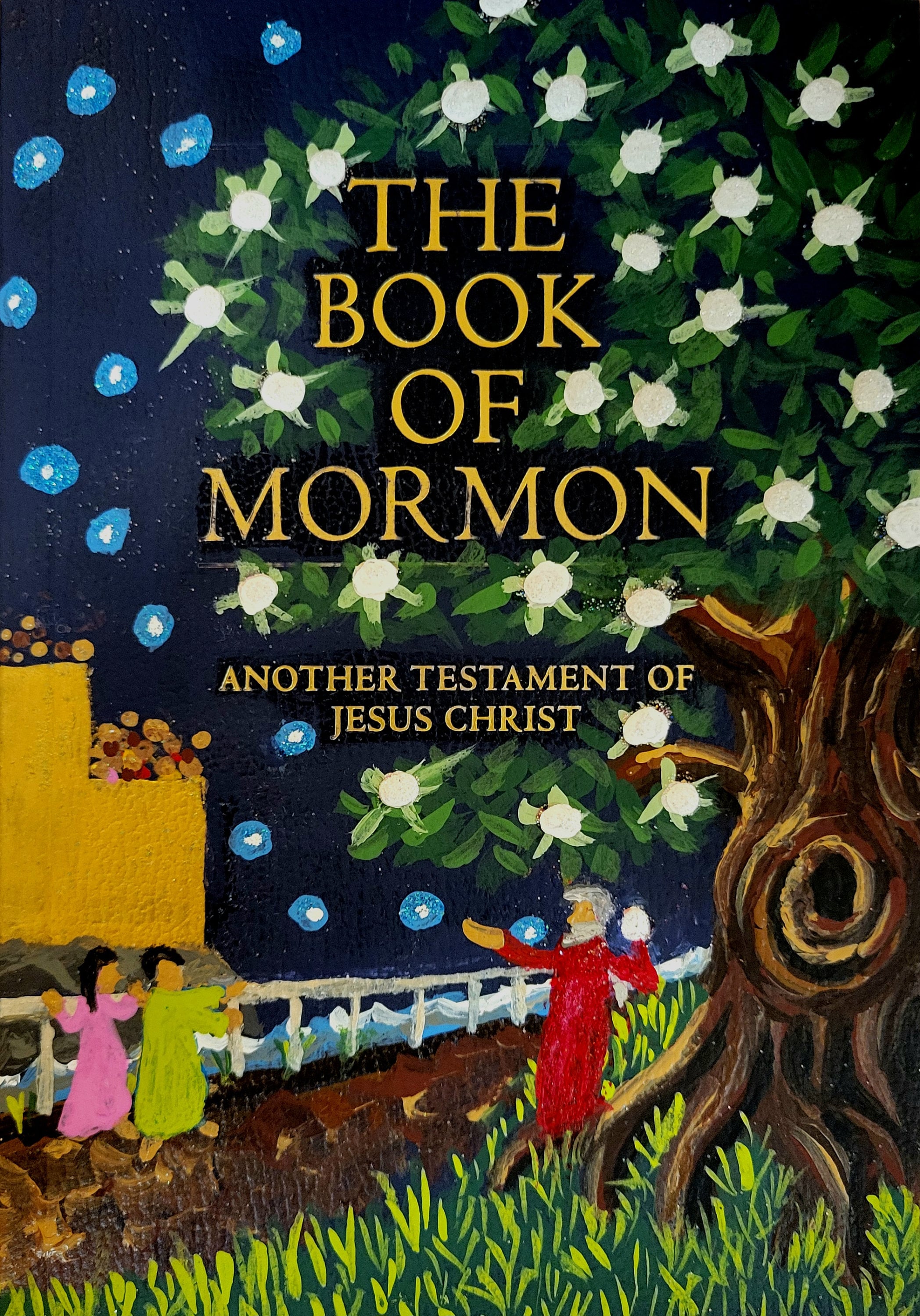 Painted Book of Mormon Cover Lehi's Vision With the Great and Spacious ...